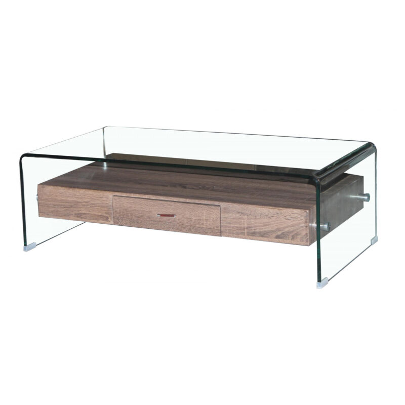 Angola Clear Coffee Table with Drawer – Heartlands Furniture Wholesale Ltd