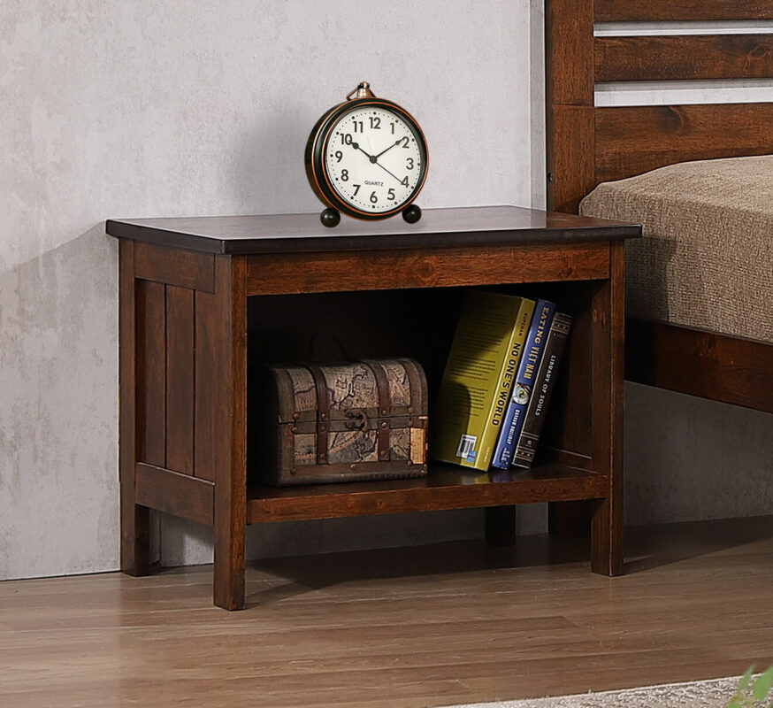 Astley Bedside Solid Hardwood Antique Oak – Heartlands Furniture ...