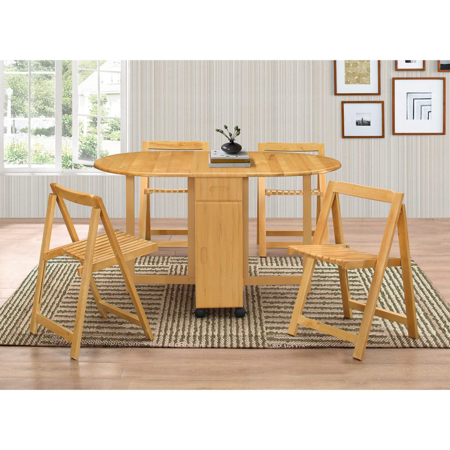 Butterfly Dining Set with 4 Chairs Oak – Heartlands Furniture Wholesale Ltd