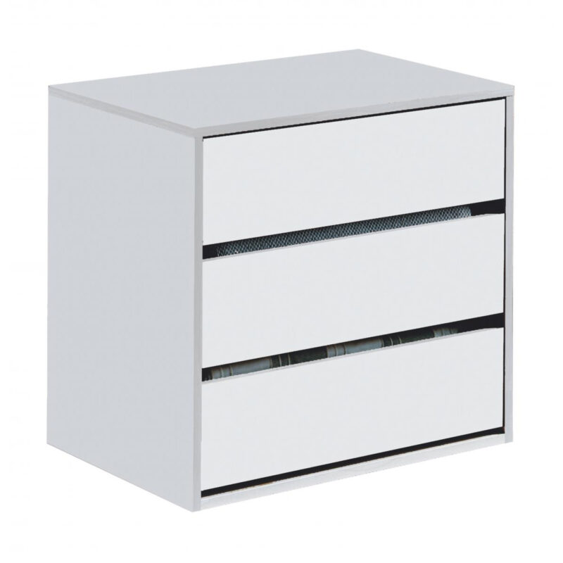 Arctic Drawer Unit 3 Drawer White ARC6030BO – Heartlands Furniture ...