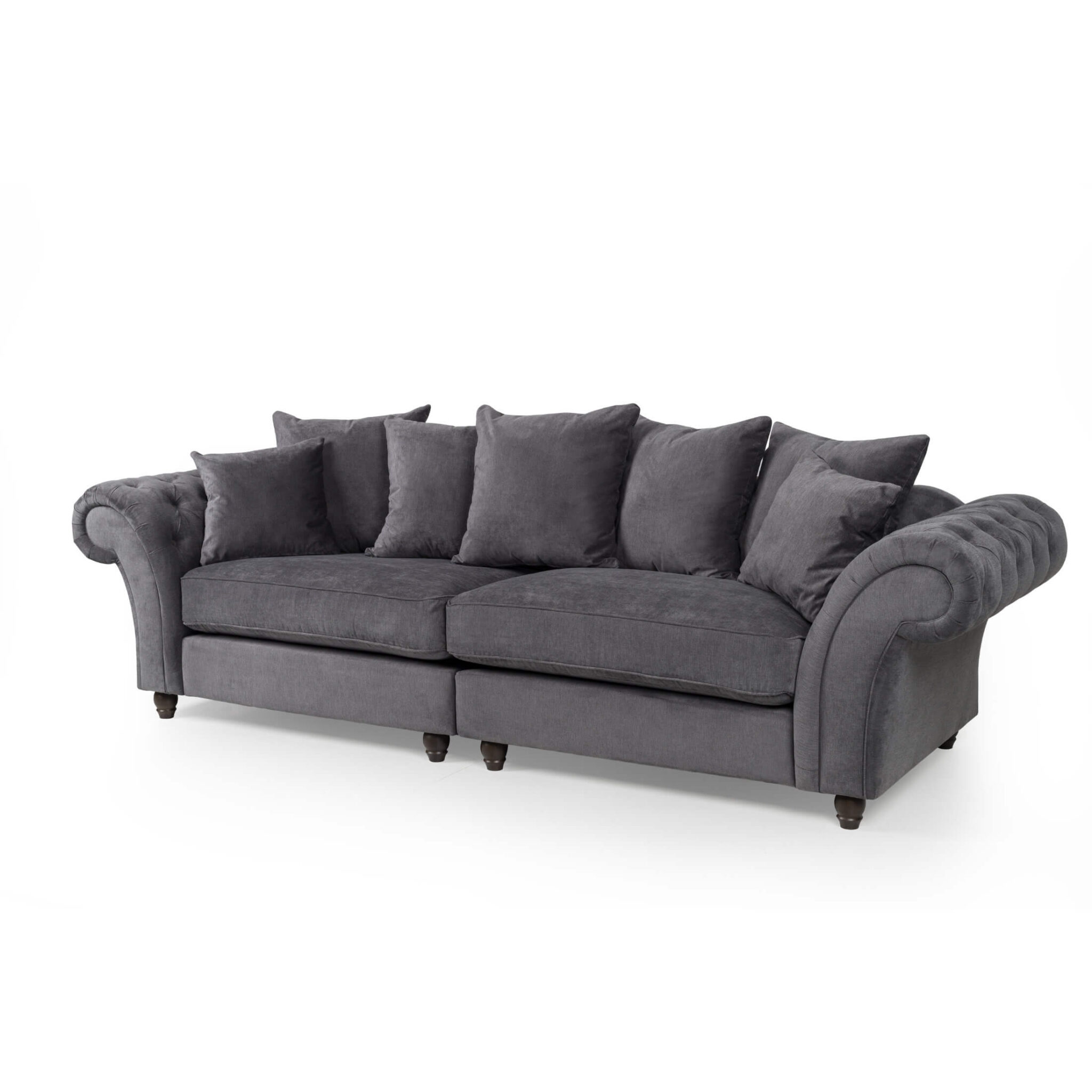 Huntley Fabric Sofa 3S Grey – Heartlands Furniture Wholesale Ltd