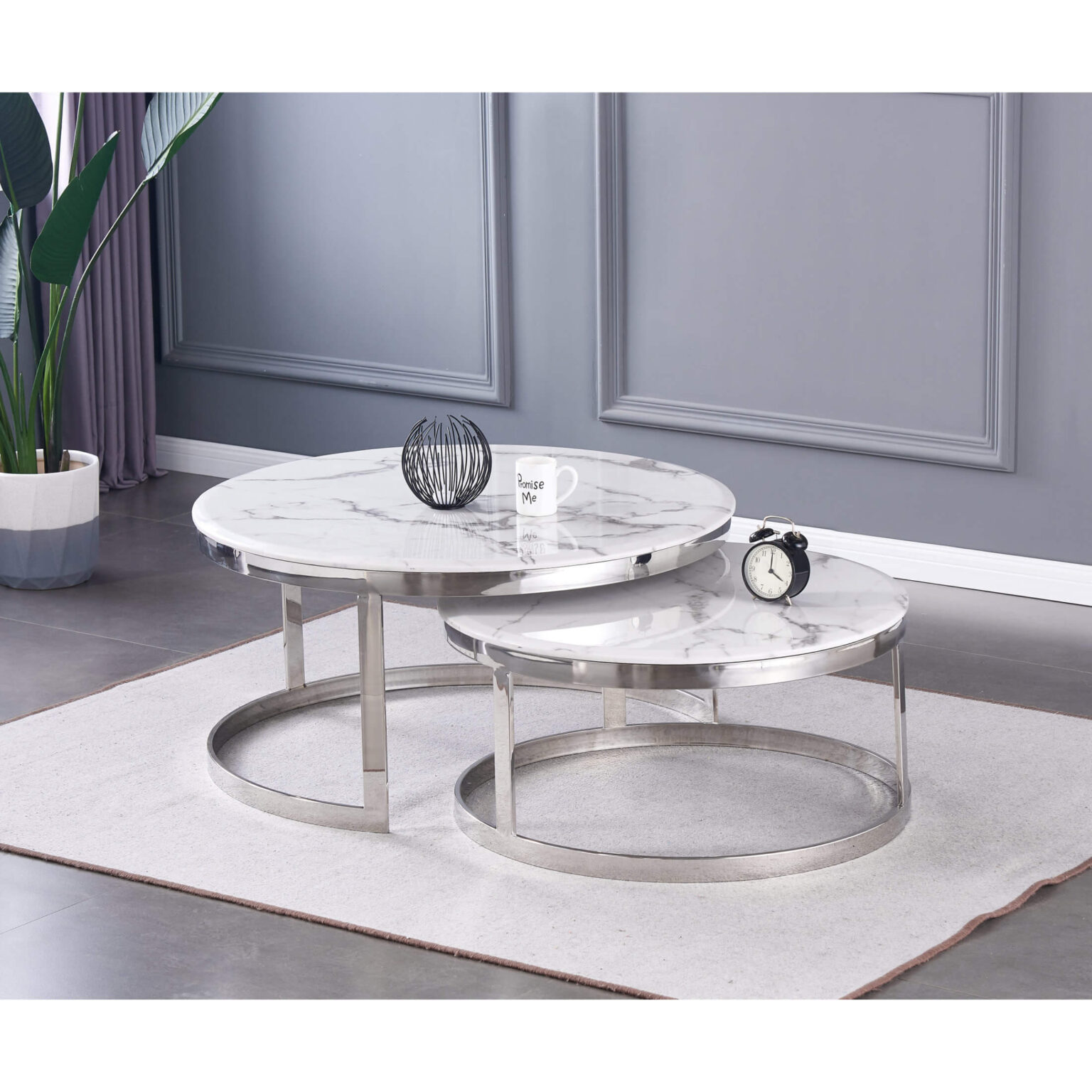 Margate Marble Coffee Table Set – Heartlands Furniture Wholesale Ltd