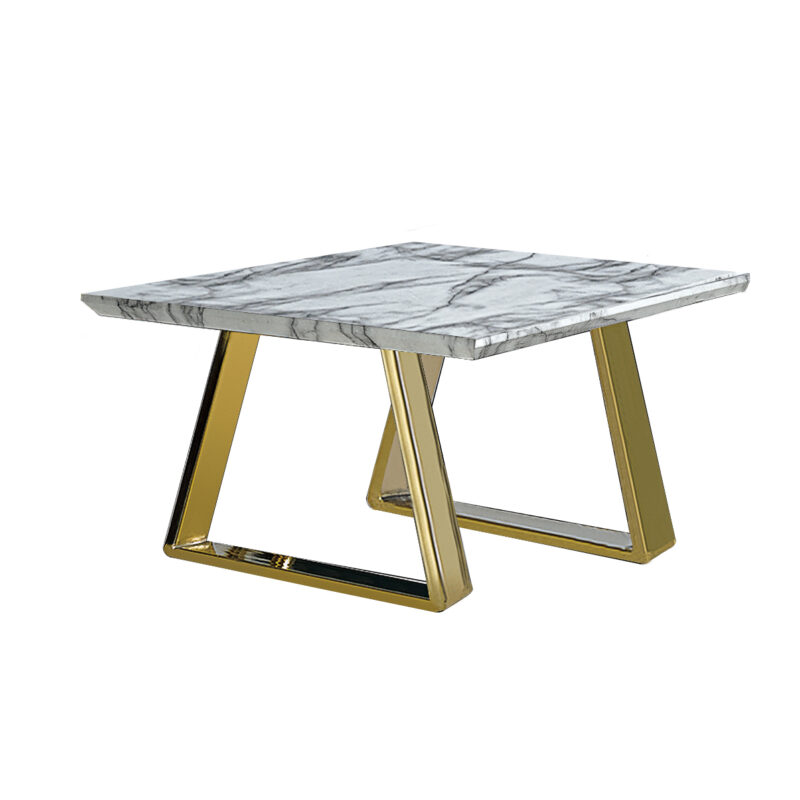 Newchapel Marble Effect Dining Table with Gold Legs – Heartlands ...