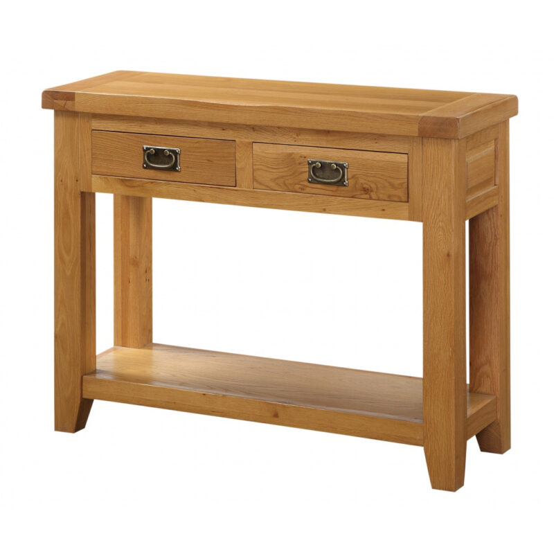Acorn Solid Oak Coffee Table with Shelf – Heartlands Furniture ...
